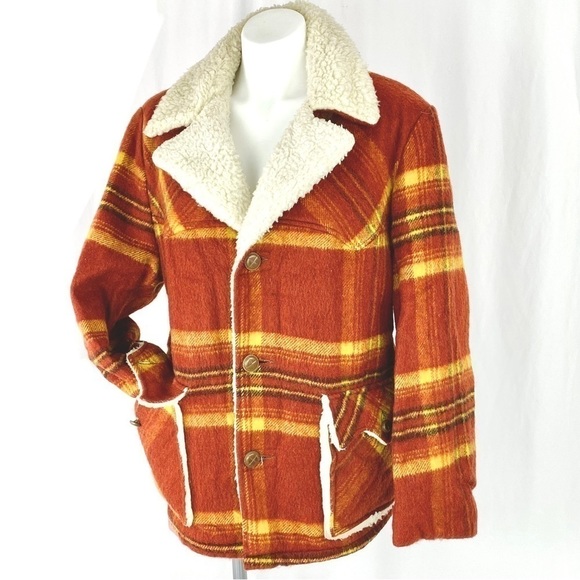 Vintage | Jackets & Coats | Vintage Plaid Sherpa Shearling Lined Wool ...